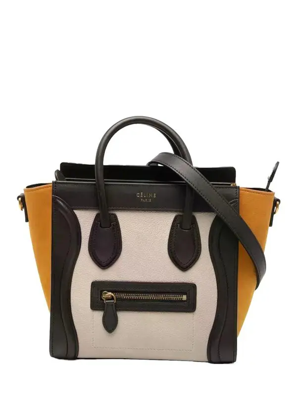 Celine 2016 Nano Tricolor Luggage Tote - Brown