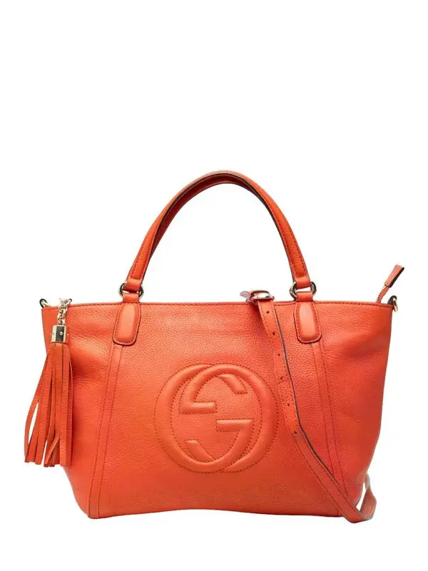 Gucci 2000-2015 Small Leather Soho Cellarius Satchel - Orange