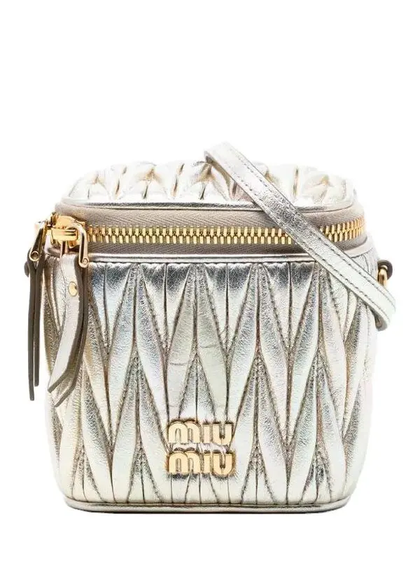 Miu Miu 2013-2022 Mini Matelasse Nappa Leather Pouch - Gold