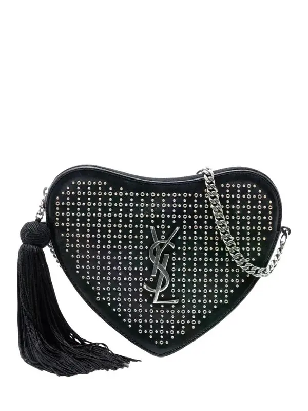 Saint Laurent 2018 Calfskin Sac Coeur Crossbody Bag - Black