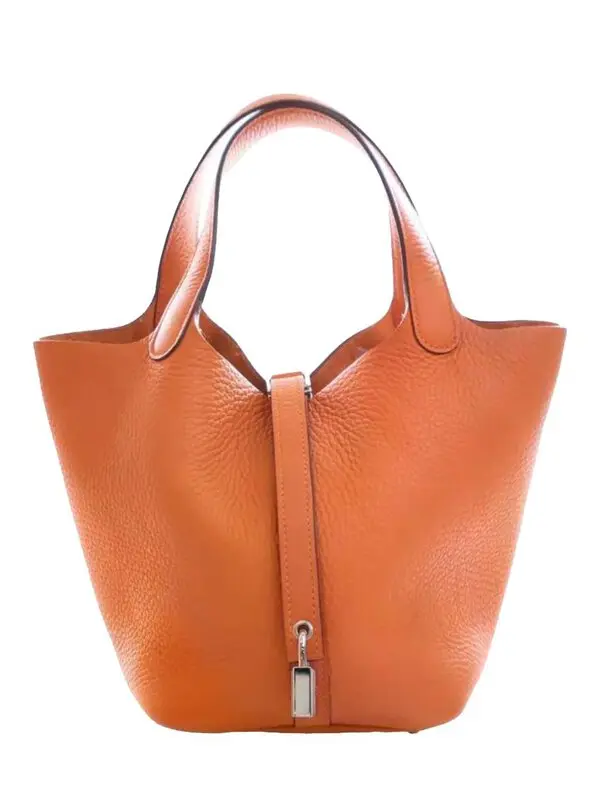 Hermès Clemence Picotin Lock 18 Handbag - Orange