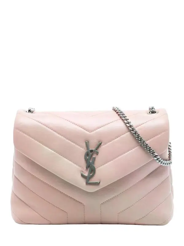 Saint Laurent Small Monogram Loulou Chain Shoulder Bag - Pink