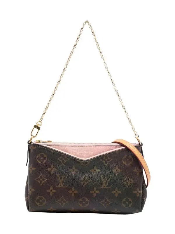 LOUIS VUITTON Monogram Pallas Clutch - Brown