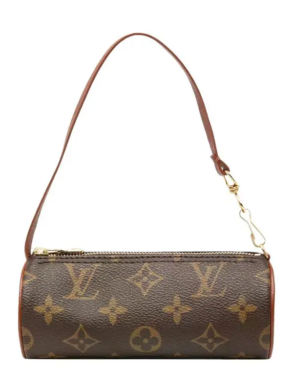 LOUIS VUITTON Monogram Papillon Pochette Handbag - Brown