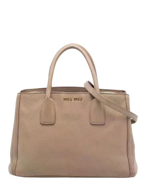 Miu Miu Leather Satchel - Brown