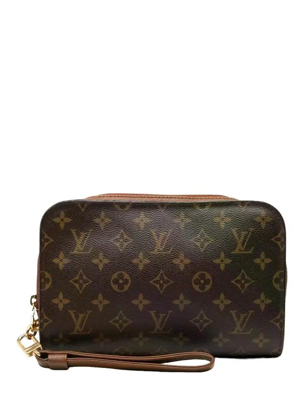 LOUIS VUITTON 2003 Monogram Orsay Clutch Bag - Brown