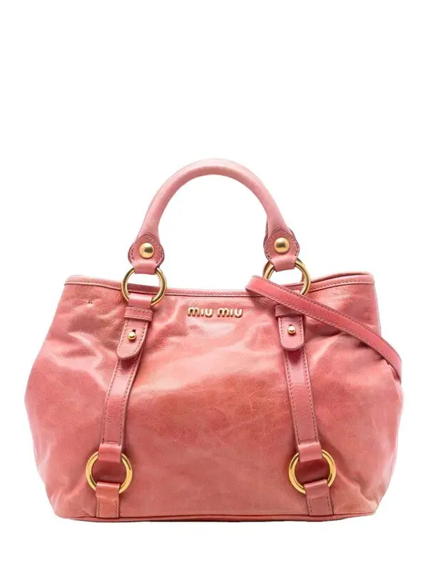 Miu Miu Vitello Lux Satchel - Pink