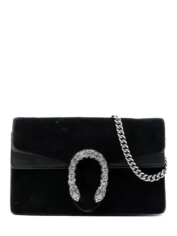 Gucci Mini Velvet Dionysus Crossbody Bag - Black