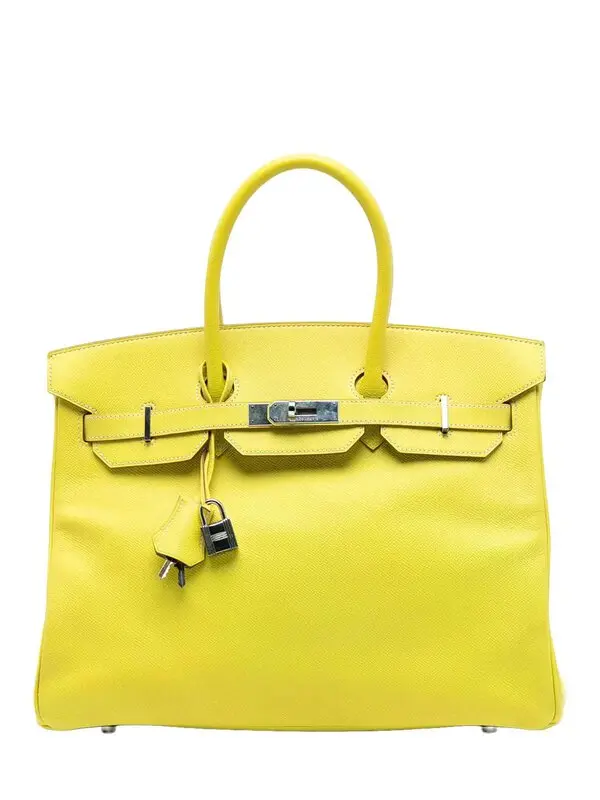 Hermès 2012 Epsom Verso Birkin Retourne 35 Handbag - Yellow