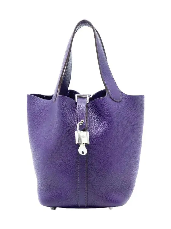 Hermès 2010 Clemence Picotin Lock 18 Handbag - Purple