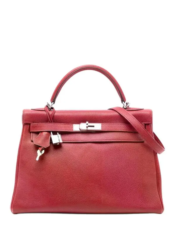 Hermès 2008 Togo Kelly Ii Retourne 32 Satchel - Red