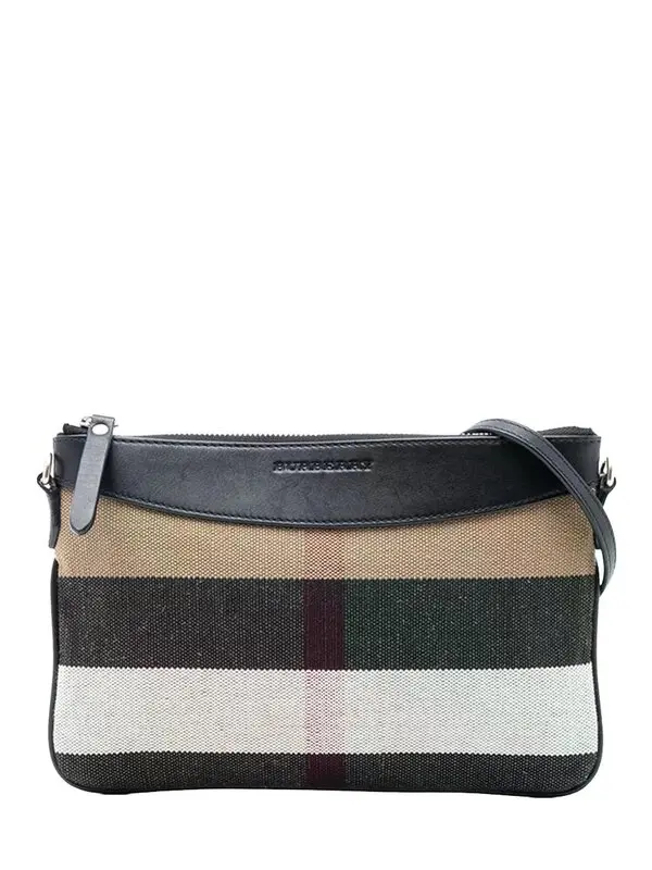 Burberry Mega Check Peyton Crossbody Bag - Brown