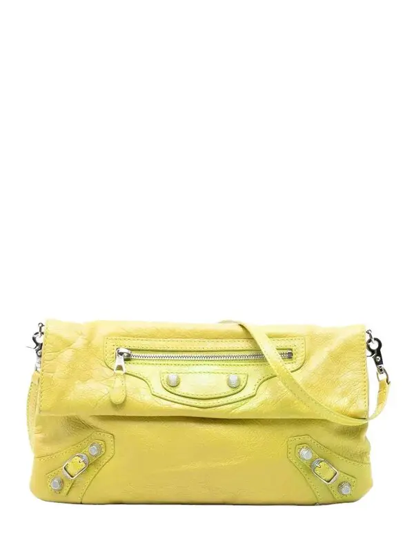 Balenciaga 2014 Lambskin Motocross Giant 12 Envelope Clutch - Yellow