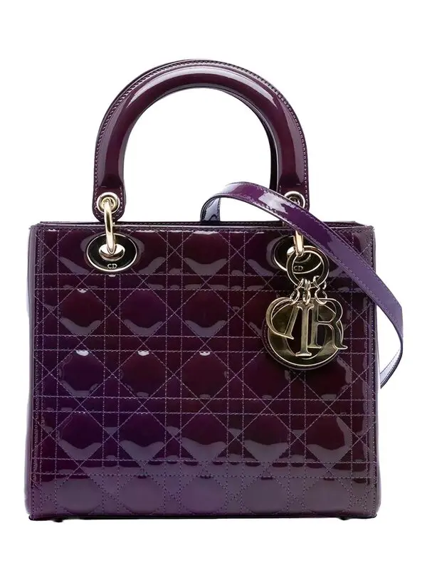 Dior 2012 Medium Lady Satchel - Purple