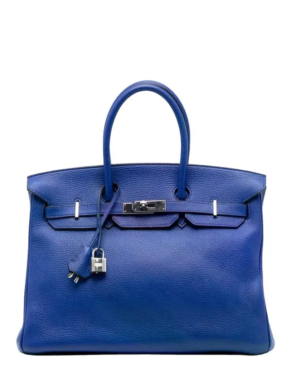 Hermès 2011 Togo Birkin Retourne 35 Handbag - Blue