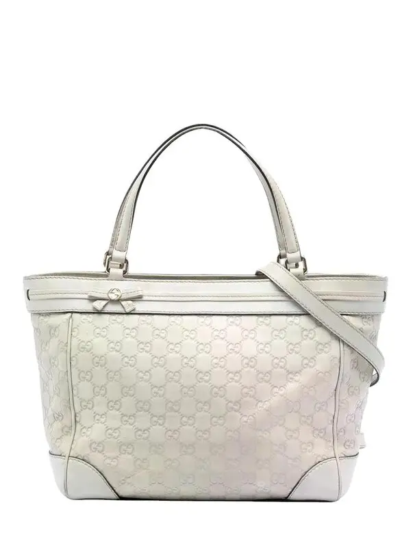 Gucci Ssima Mayfair Tote Bag - White