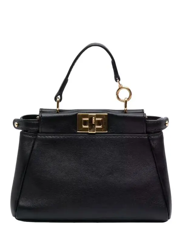 Fendi Micro Nappa Peekaboo Iconic Satchel - Black