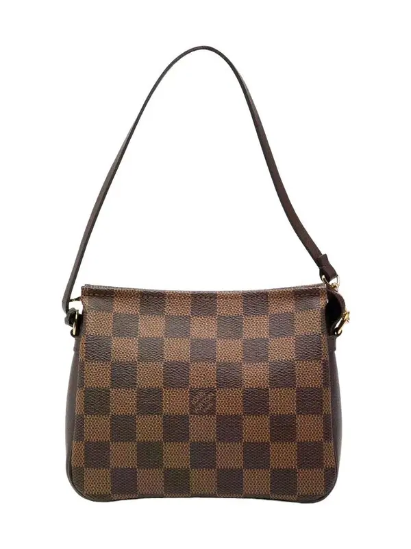 LOUIS VUITTON 2003 Damier Ebene Trousse Pochette Handbag - Brown