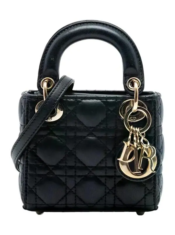 Dior 2021 Micro Lady Satchel - Black