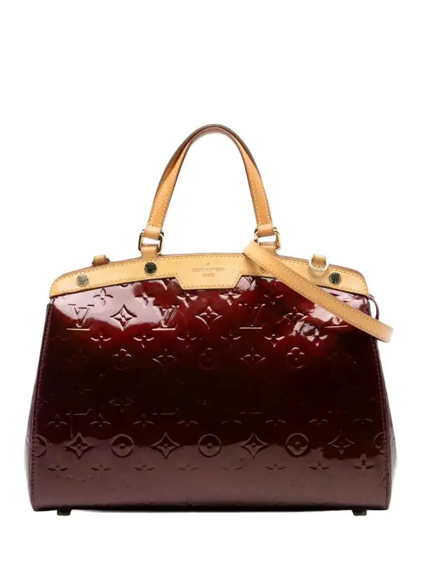 LOUIS VUITTON 2012 Monogram Vernis Brea Mm Satchel - Red