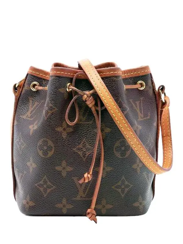 LOUIS VUITTON 2019 Monogram Nano Noe Bucket Bag - Brown