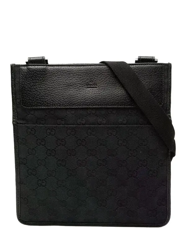 Gucci Gg Canvas Crossbody Bag - Black