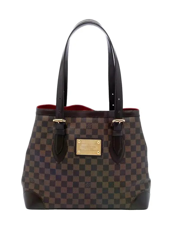 LOUIS VUITTON 2007 Damier Ebene Hampstead Mm Tote Bag - Brown