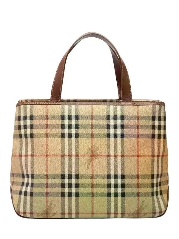Burberry 2000-2017 Haymarket Check Tote Bag - Brown