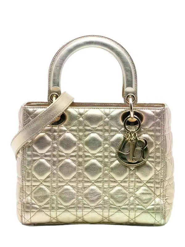 Dior 2018 Medium Lady Satchel - Gold