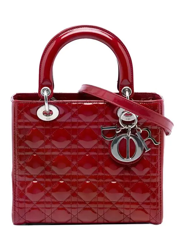 Dior 2014 Medium Lady Satchel - Red