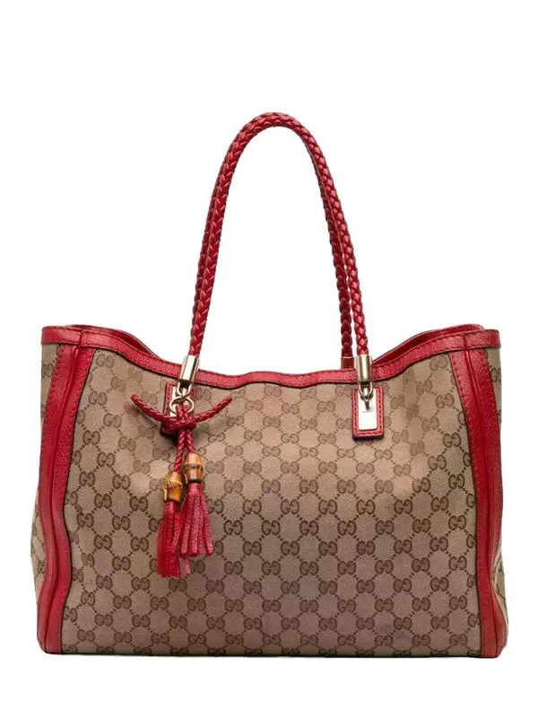 Gucci Medium Gg Canvas Bella Tote Bag - Brown