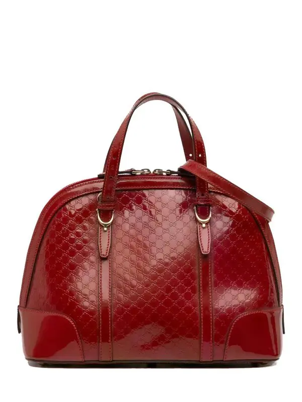 Gucci Medium Microssima Patent Dome Satchel - Red
