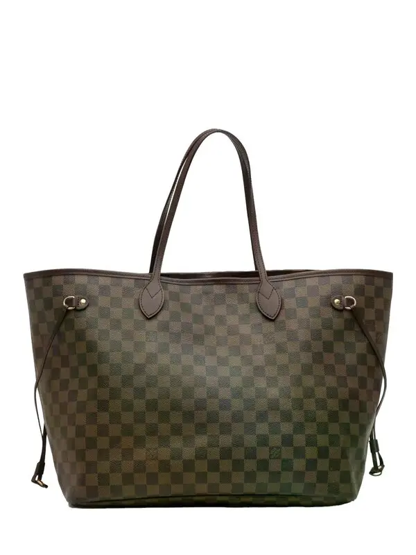 LOUIS VUITTON 2009 Damier Ebene Neverfull Gm Tote Bag - Brown