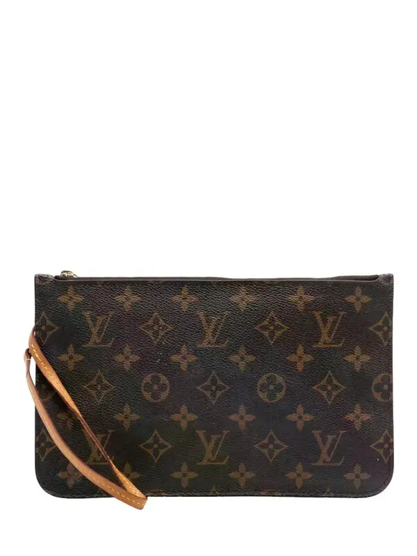 LOUIS VUITTON 2016 Monogram Neverfull Pouch - Brown
