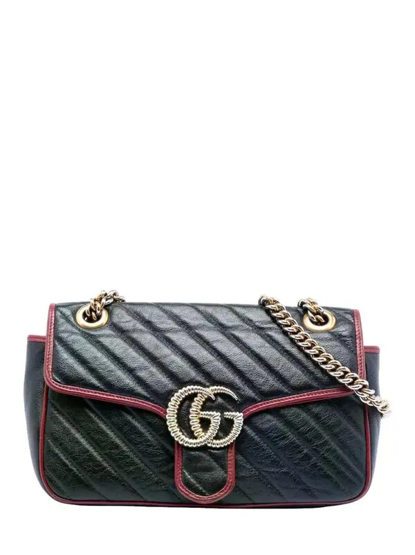 Gucci Gg Marmont Matelasse Shoulder Bag - Black