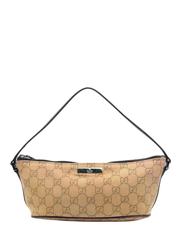 Gucci Gg Canvas Boat Shoulder Bag - Brown