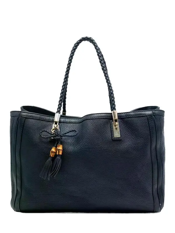 Gucci Medium Leather Bella Tote Bag - Blue