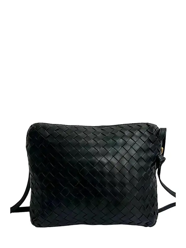 Bottega Veneta 2012-2026 Mini Nappa Intrecciato Crossbody Bag - Black