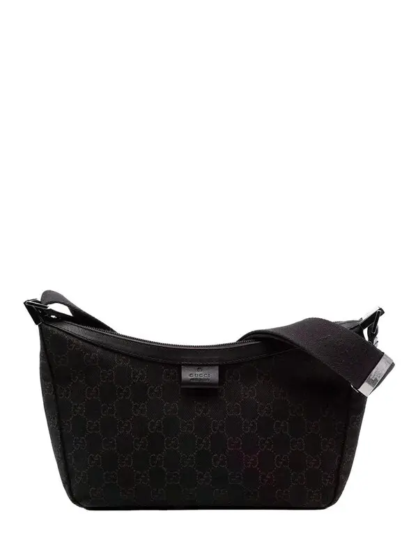 Gucci Gg Denim Crossbody Bag - Brown