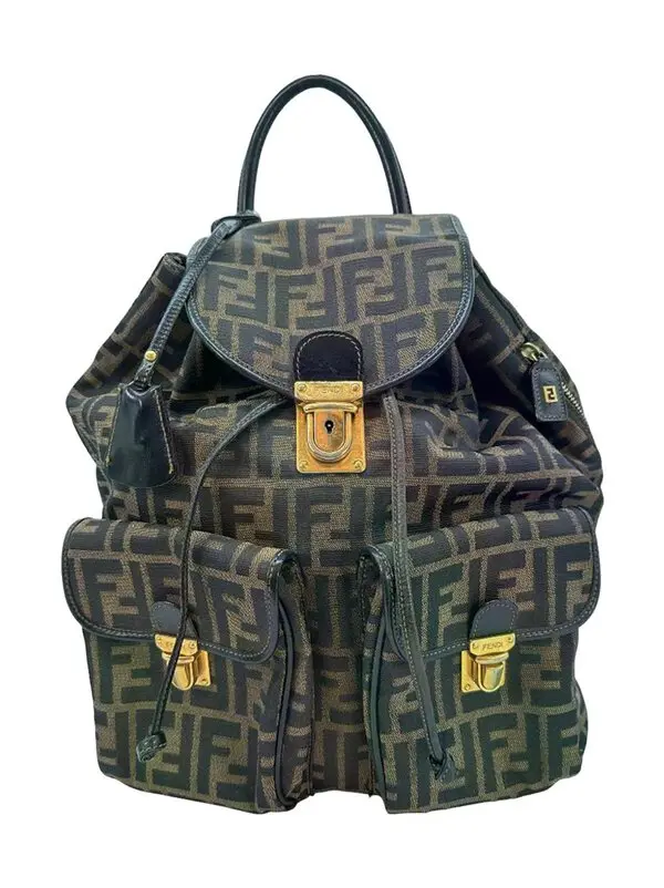 Fendi 20th Century Zucca Canvas Backpack - Brown