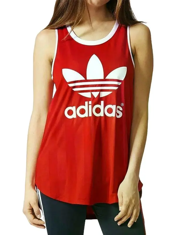 Adidas Logo Tank Top - Red