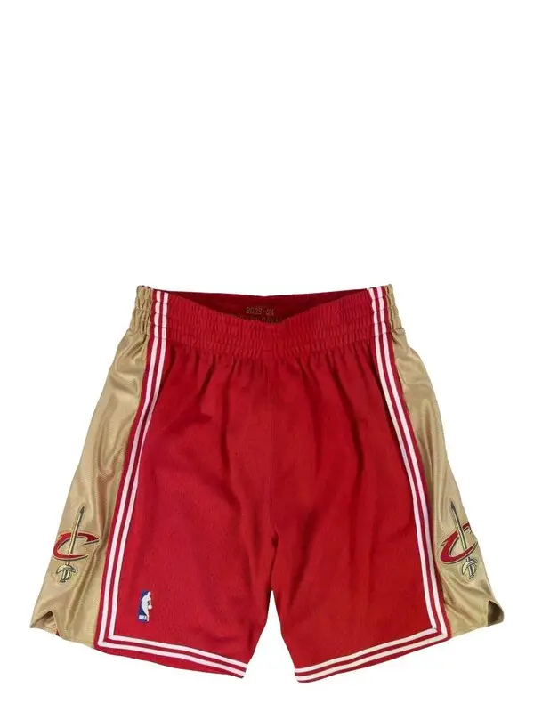 Mitchell & Ness Nba Panelled Logo Shorts - Red