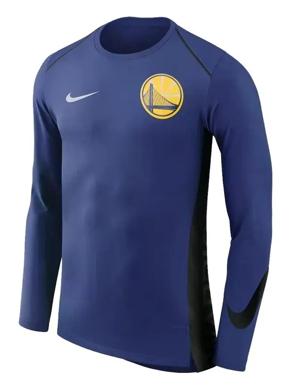 Nike X Nba Golden State Warriors Hyper Elite Shooter Long-sleeve T-shirt - Blue