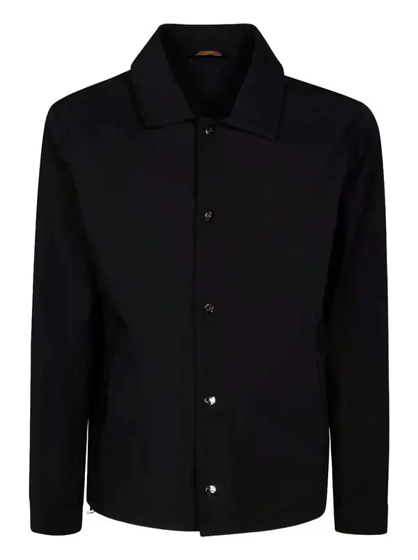 ON THE BUND Long-sleeves Shirt Jacket - Black