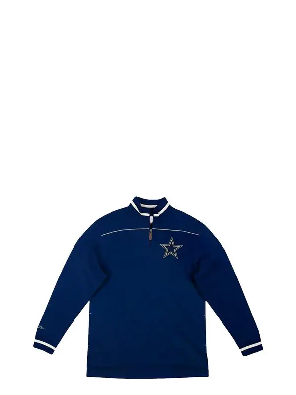 Mitchell & Ness Nfl Dallas Cowboys Quarter-zip Sweatshirt - Blue