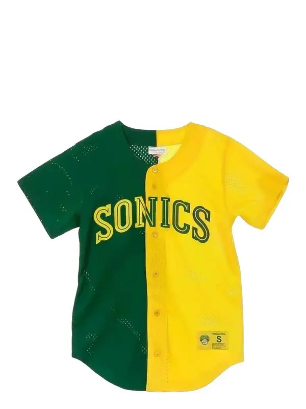 Mitchell & Ness Nba Seattle Supersonics Split Color Mesh Shirt - Green