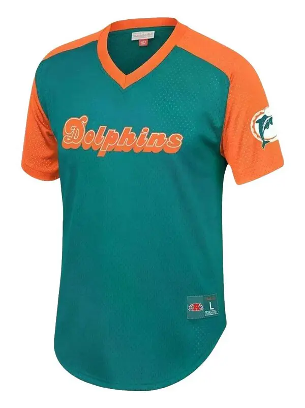 Mitchell & Ness Miami Dolphins Final Second V-neck T-shirt - Green