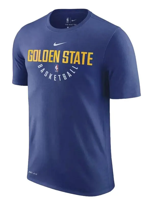 Nike X Nba Golden State Warriors Printed Practice T-shirt - Blue