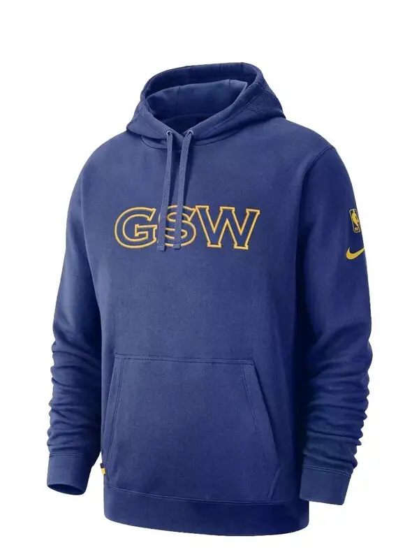 Nike Nba Golden State Warriors Courtside Hoodie - Blue