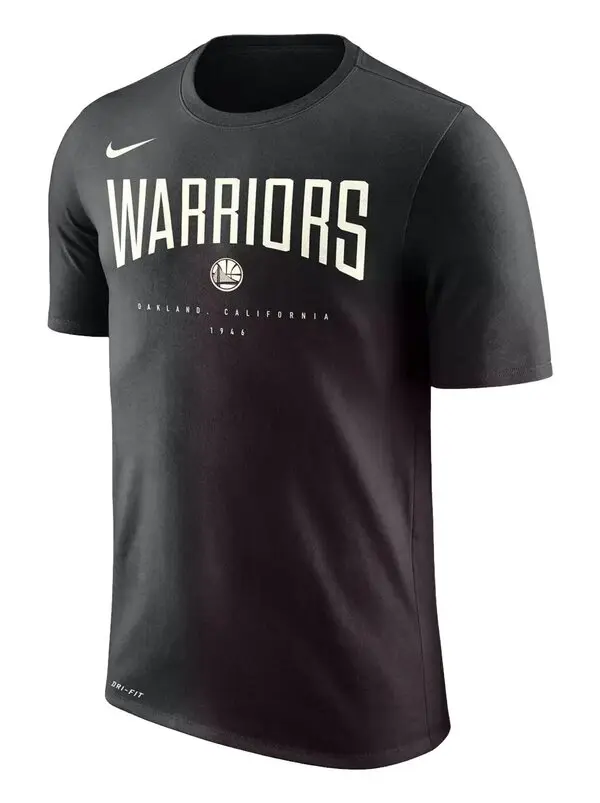 Nike X Nba Golden State Warriors Round-neck T-shirt - Black